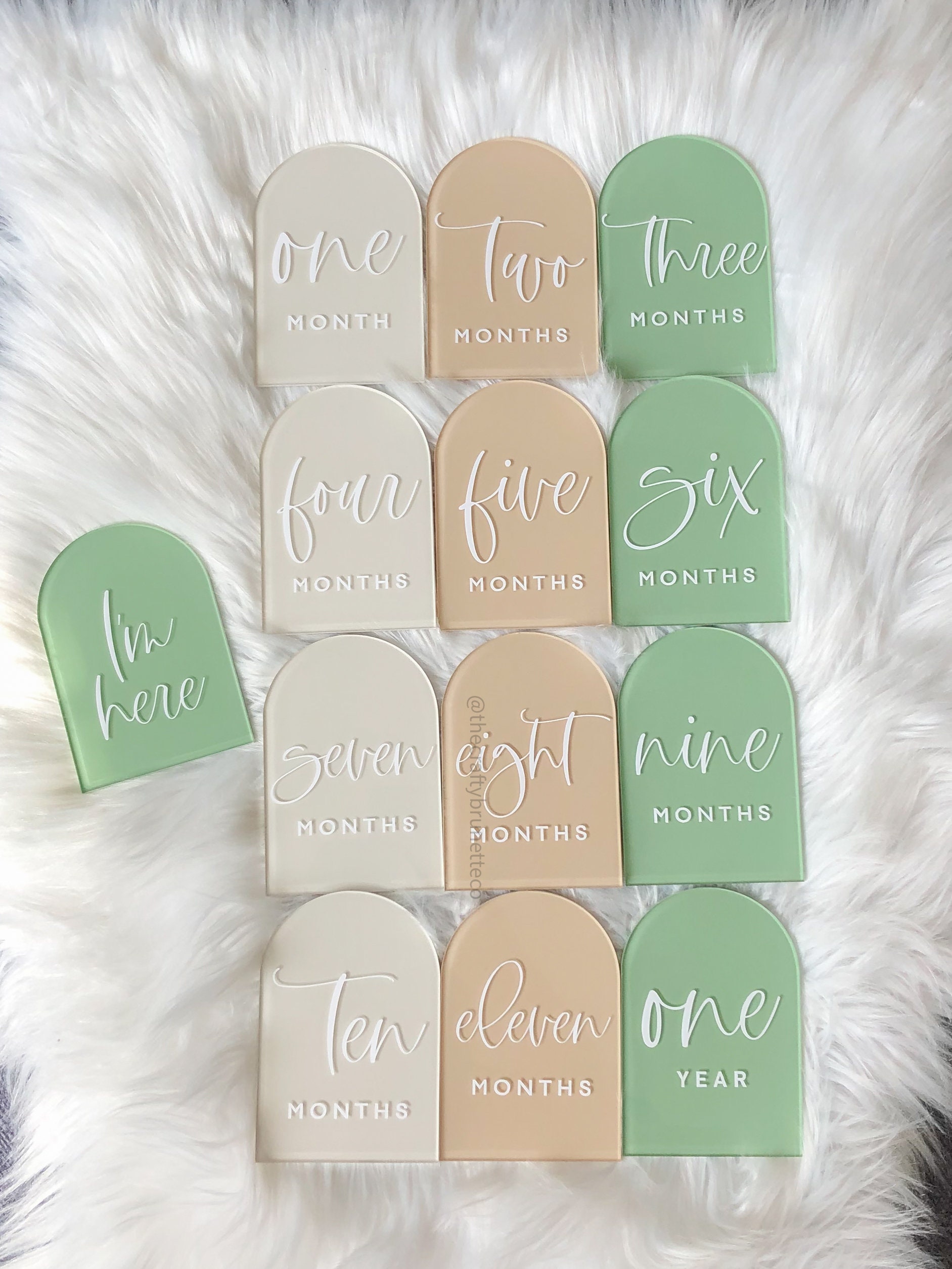 Arch Acrylic Milestone Set, Monthly Milestone Set, Acrylic Milestone ...