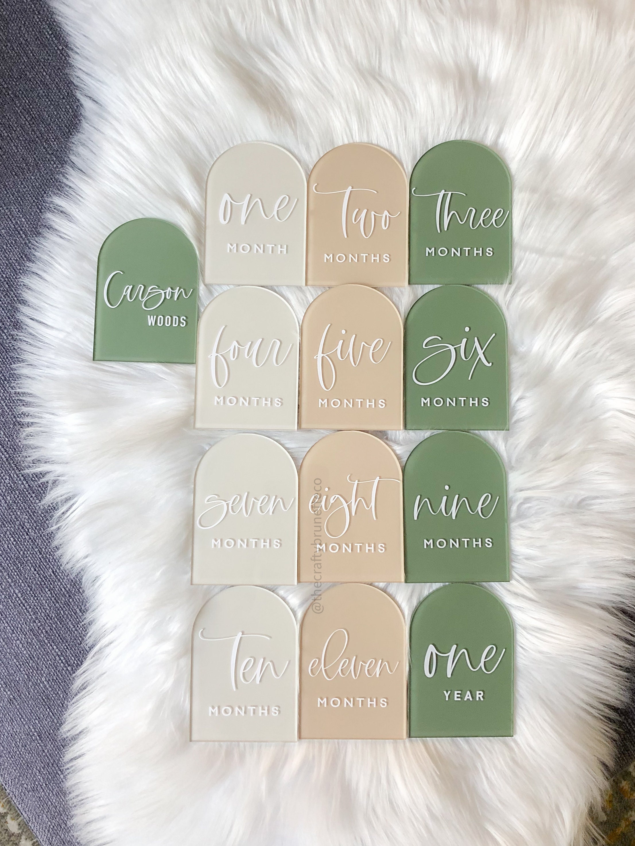 Arch Acrylic Milestone Set Monthly Milestone Set Acrylic - Etsy