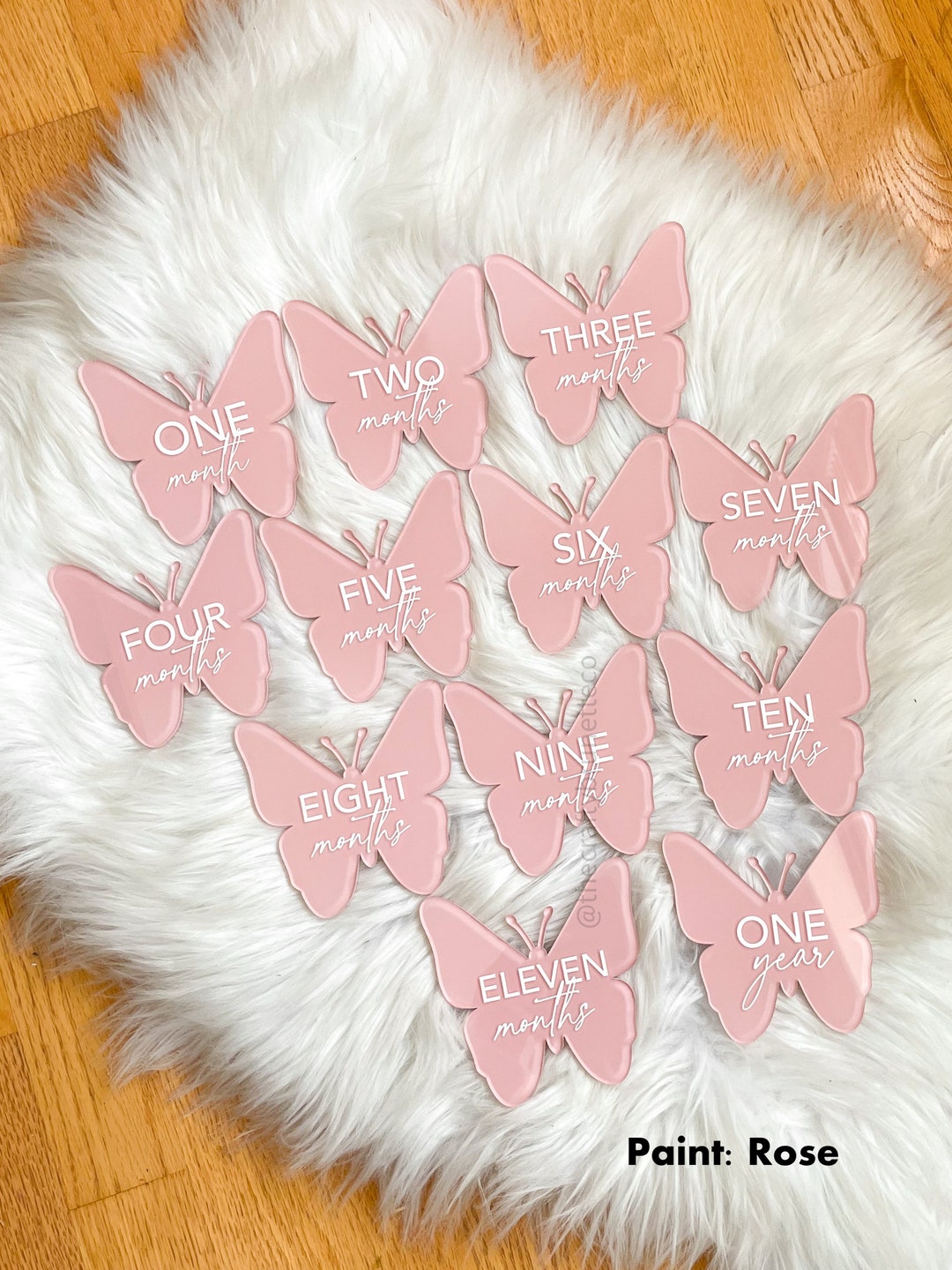 Butterfly Acrylic Milestone Set, Monthly Milestones, Acrylic Milestone ...