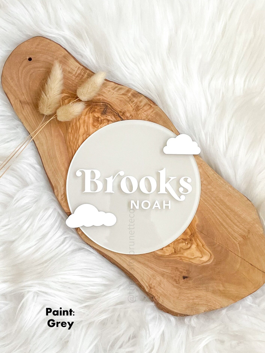 Cloud Baby Name Plaque, Sky Baby Birth Announcement, Acrylic Name ...