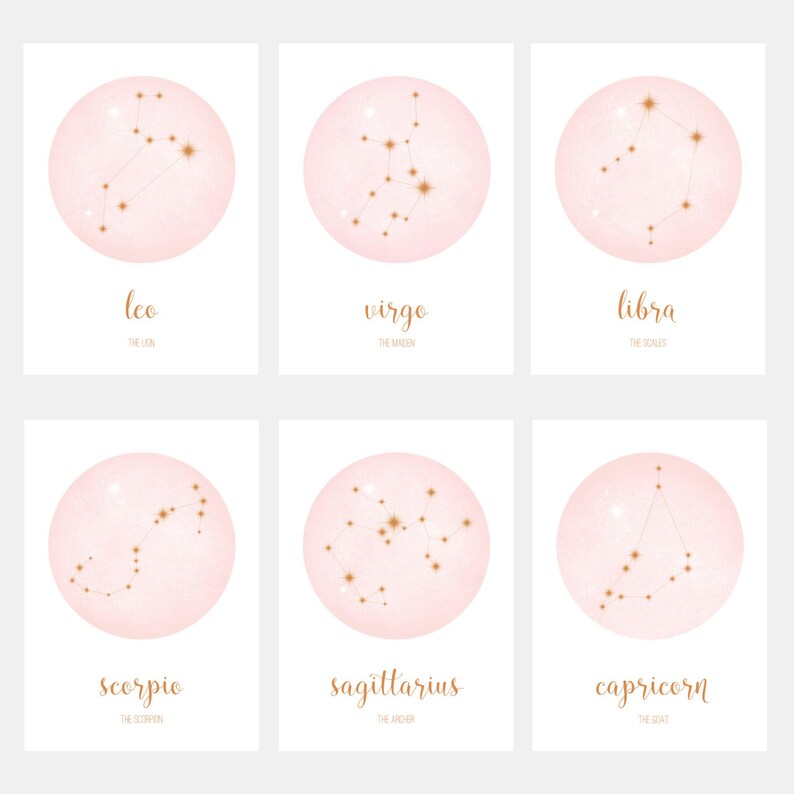 Taurus Print Star Sign Print Constellation Print April / - Etsy