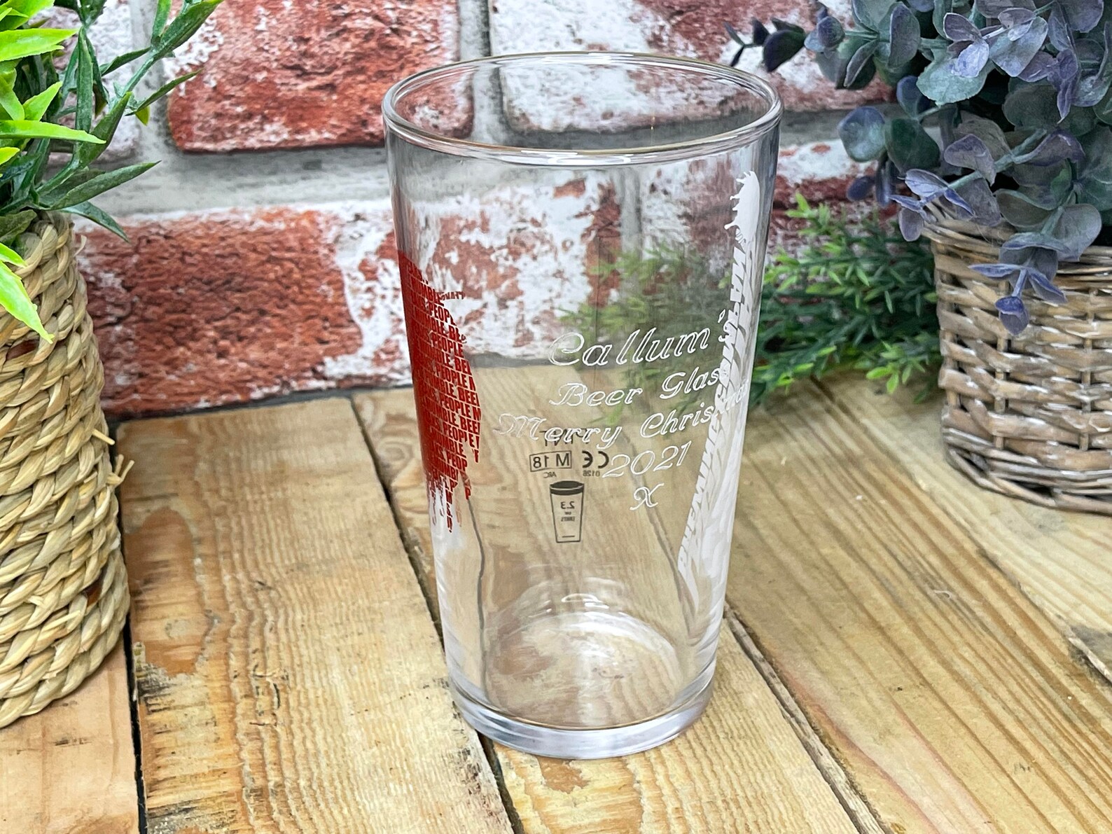 Engraved Lagunitas Pint Glass. Personalised With Your Message. Great ...