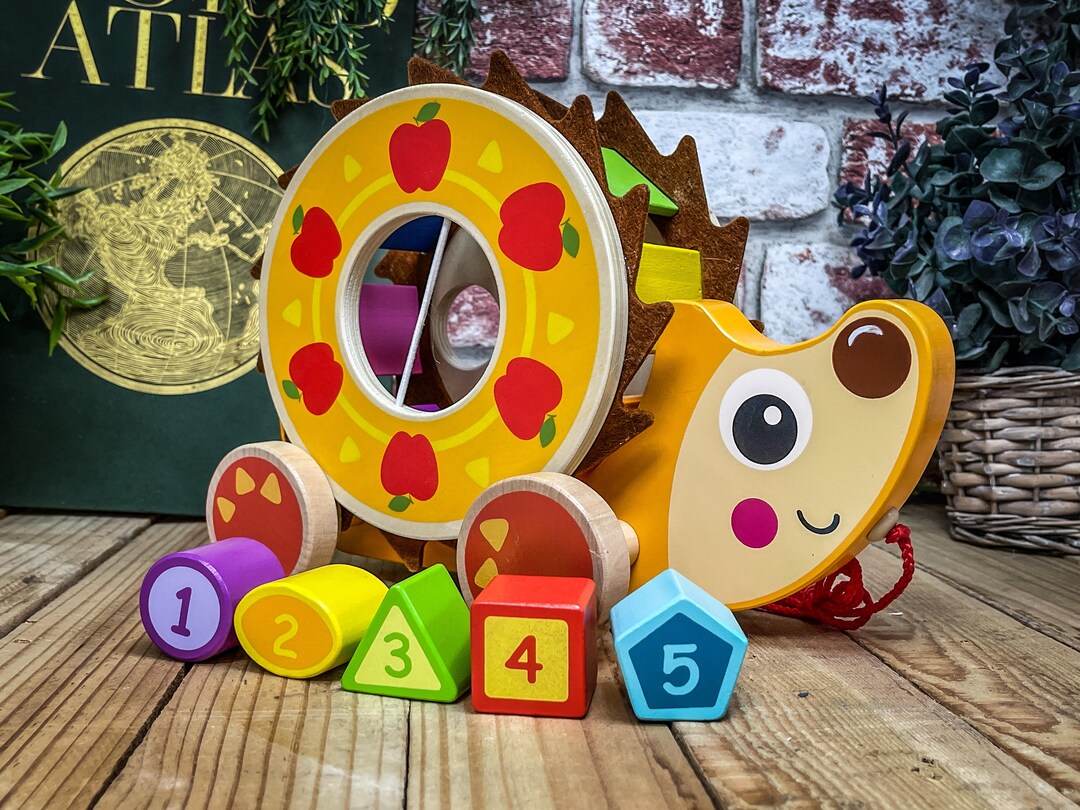 Igel Form Sortier-Spielzeug - Lasergraviert mit Namen des Kindes ...