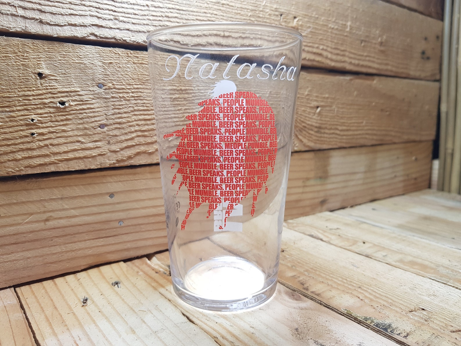 Engraved Lagunitas Pint Glass. Personalised With Your Message. - Etsy