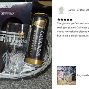 Engraved Guinness Harp Pint Glass. Personalised With Your Message ...