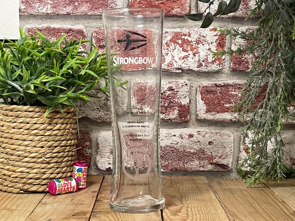 Engraved Strongbow Pint Glass. Personalised With Your Message. - Etsy