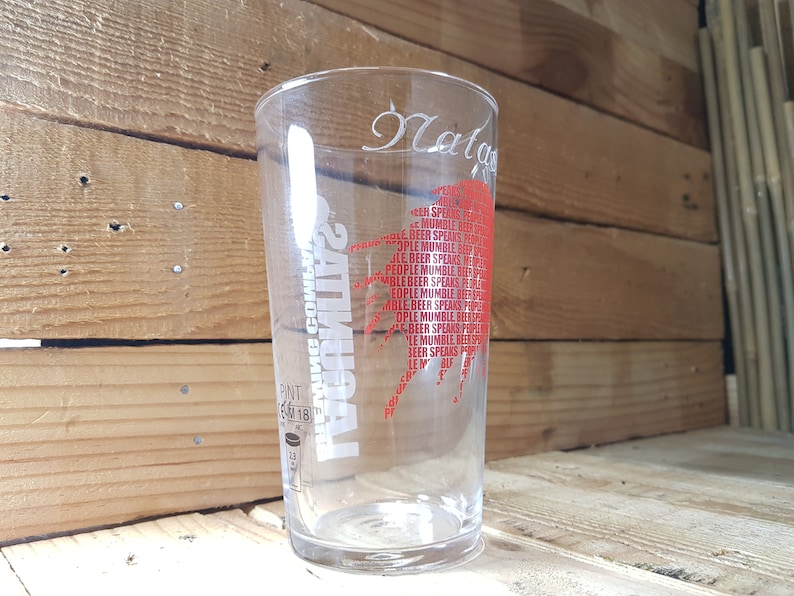 Engraved Lagunitas Pint Glass. Personalised With Your Message. Great ...