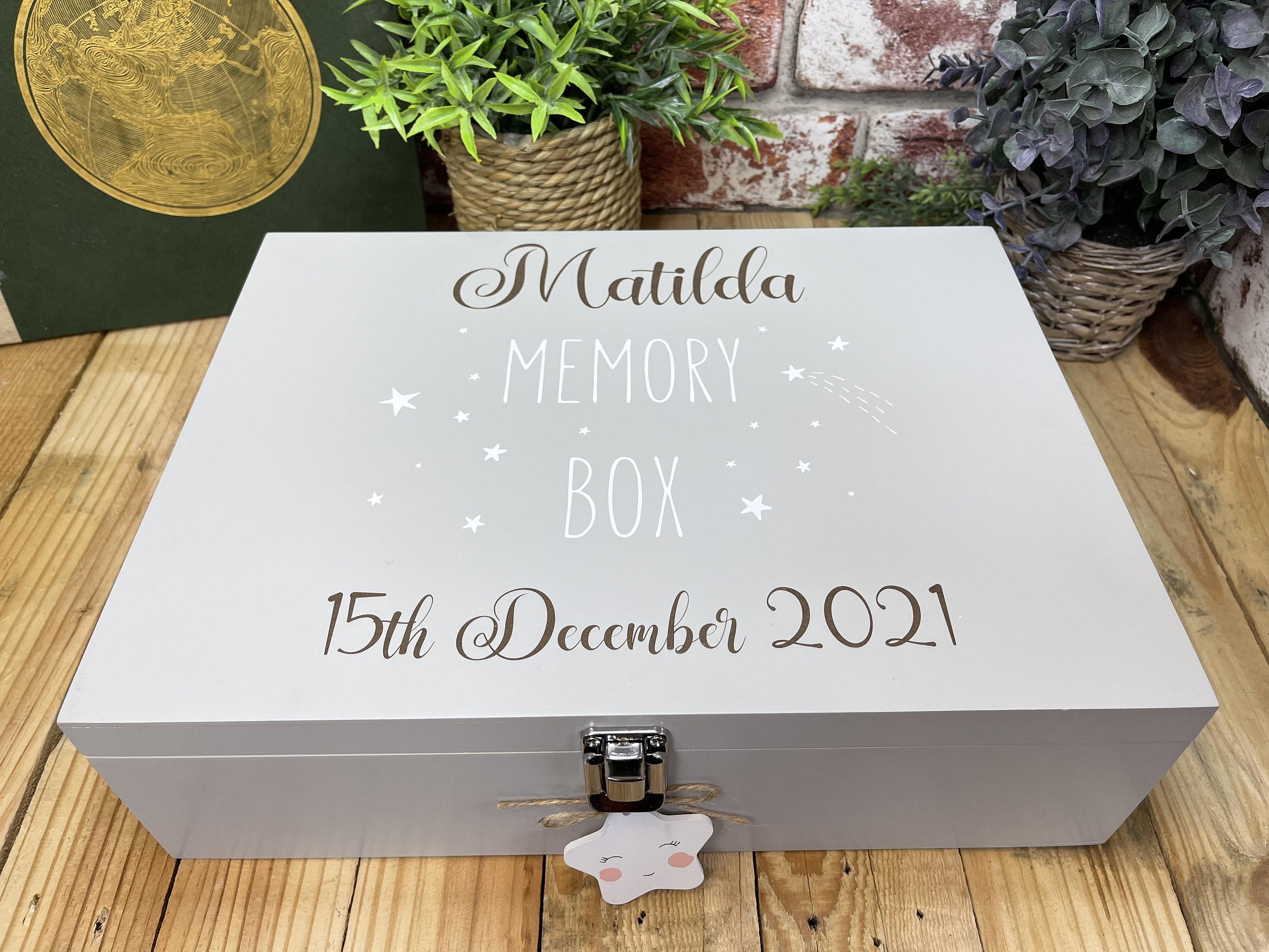 Personalised Baby Memory Box Customised With Name and D.O.B - Etsy