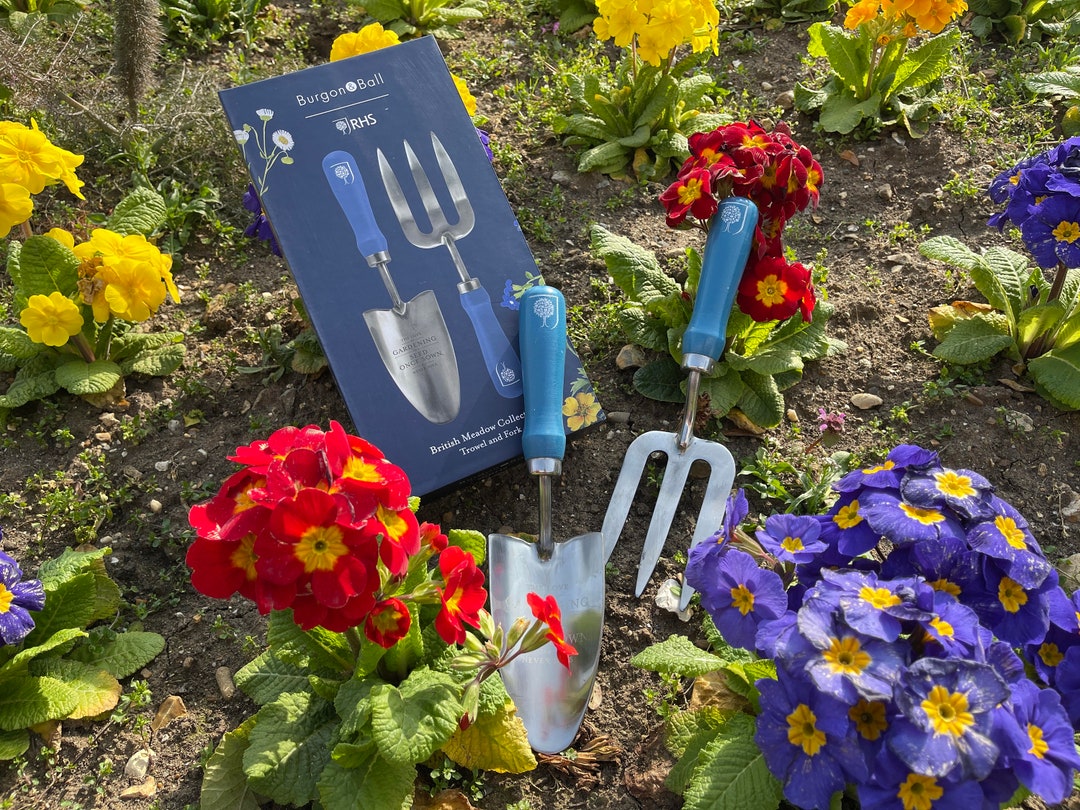 Personalised RHS British Meadow Collection Trowel & Fork Set. Your ...
