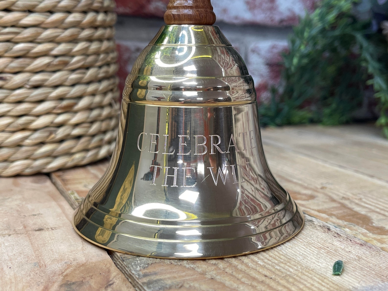 Personalised Brass Hand Bell. Engraved With Your Message - Etsy UK