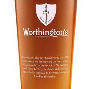 Engraved Worthington's Pint Glass. Personalised With Your Message ...