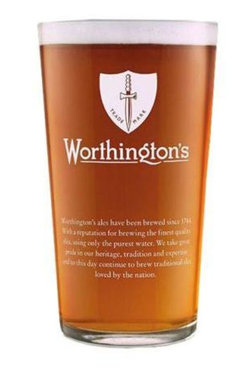 Engraved Worthington's Pint Glass. Personalised With Your - Etsy
