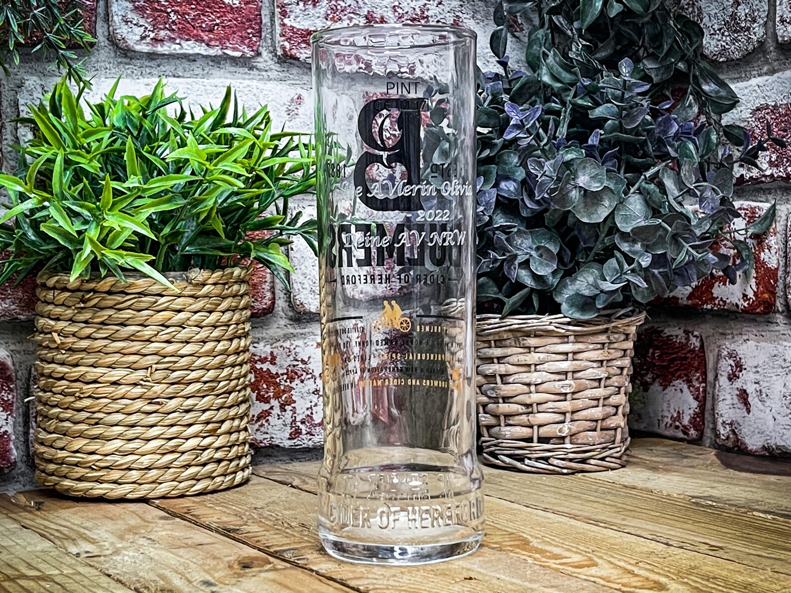 Engraved Bulmers Pint Glass. Personalised With Your Message. - Etsy