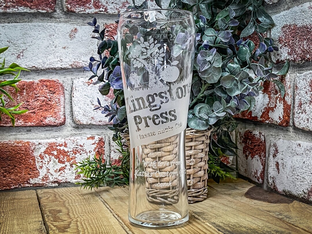 Engraved Kingstone Press Cider Pint Glass. 2 Designs Available ...