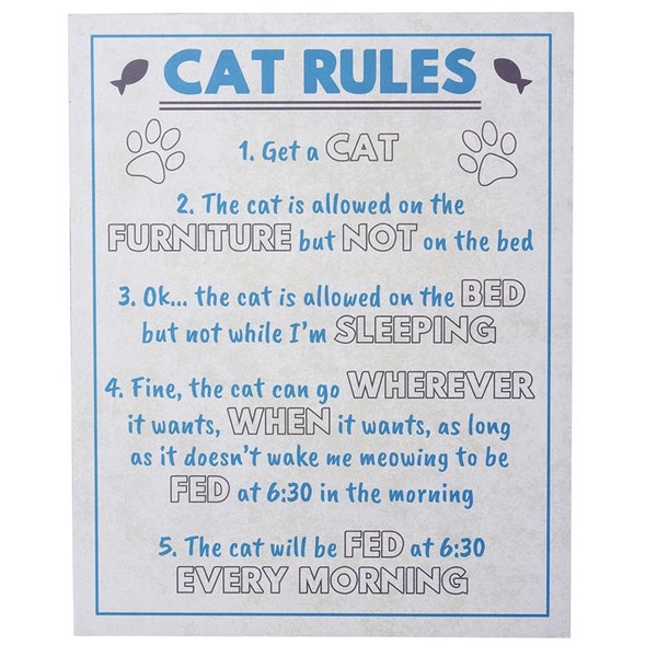 Cat Rules - Etsy