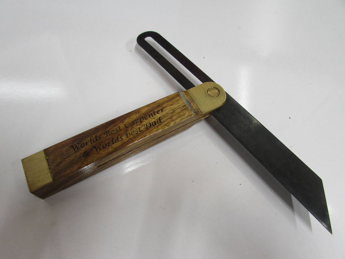Personalised Wooden Carpenter's Bevel the Perfect Gift | Etsy