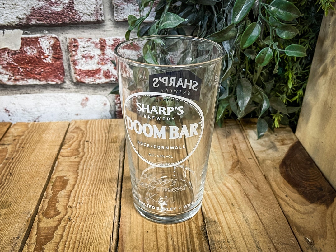 Engraved Doom Bar Pint Glass. Personalised With Your Message. Two ...