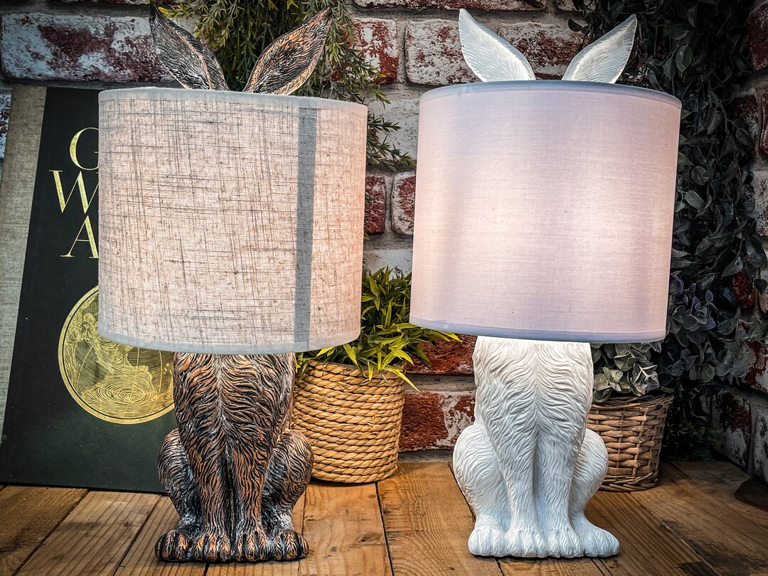 Stunning Hiding Rabbit Table Lamp Mains Powered UK Plug Beautiful ...