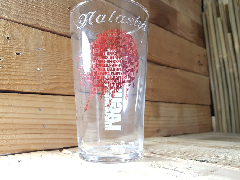 Engraved Lagunitas Pint Glass. Personalised With Your Message. Great ...
