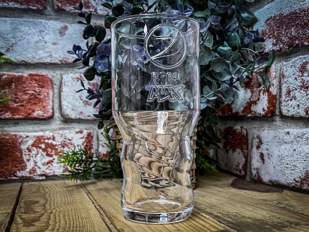 Engraved Pepsi Max Glass. Personalised With Your Message. Two Sizes ...