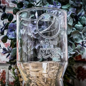 Engraved Pepsi Max Glass. Personalised With Your Message. Two Sizes ...