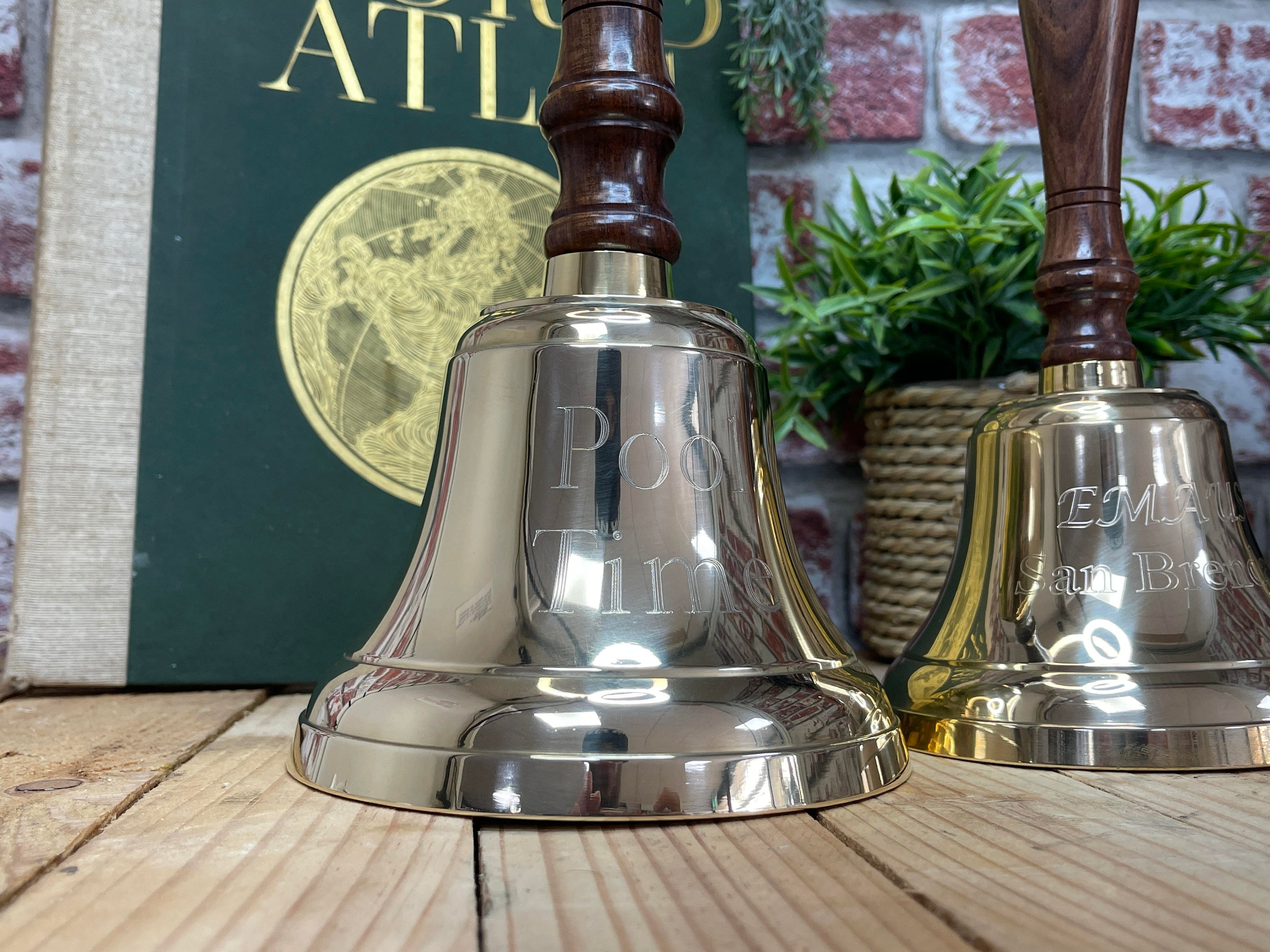 Personalised Brass Hand Bell. Engraved With Your Message - Etsy UK