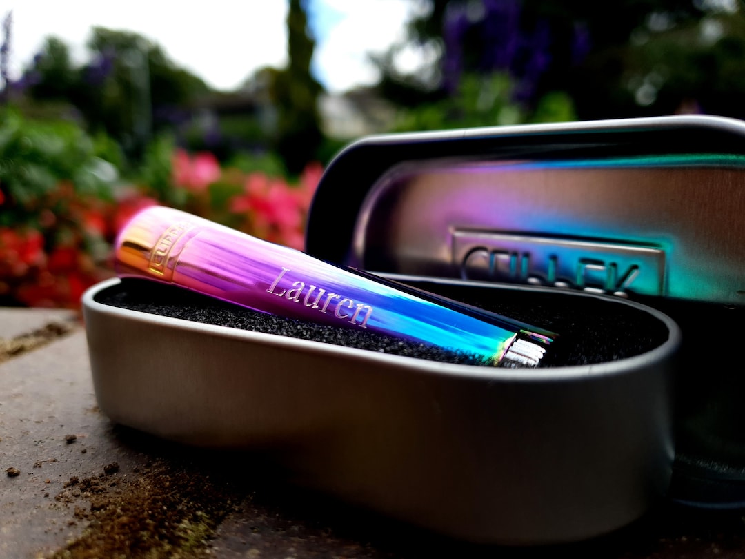 Personalised Rainbow Metal Clipper, Engraved With Your Message! Comes ...