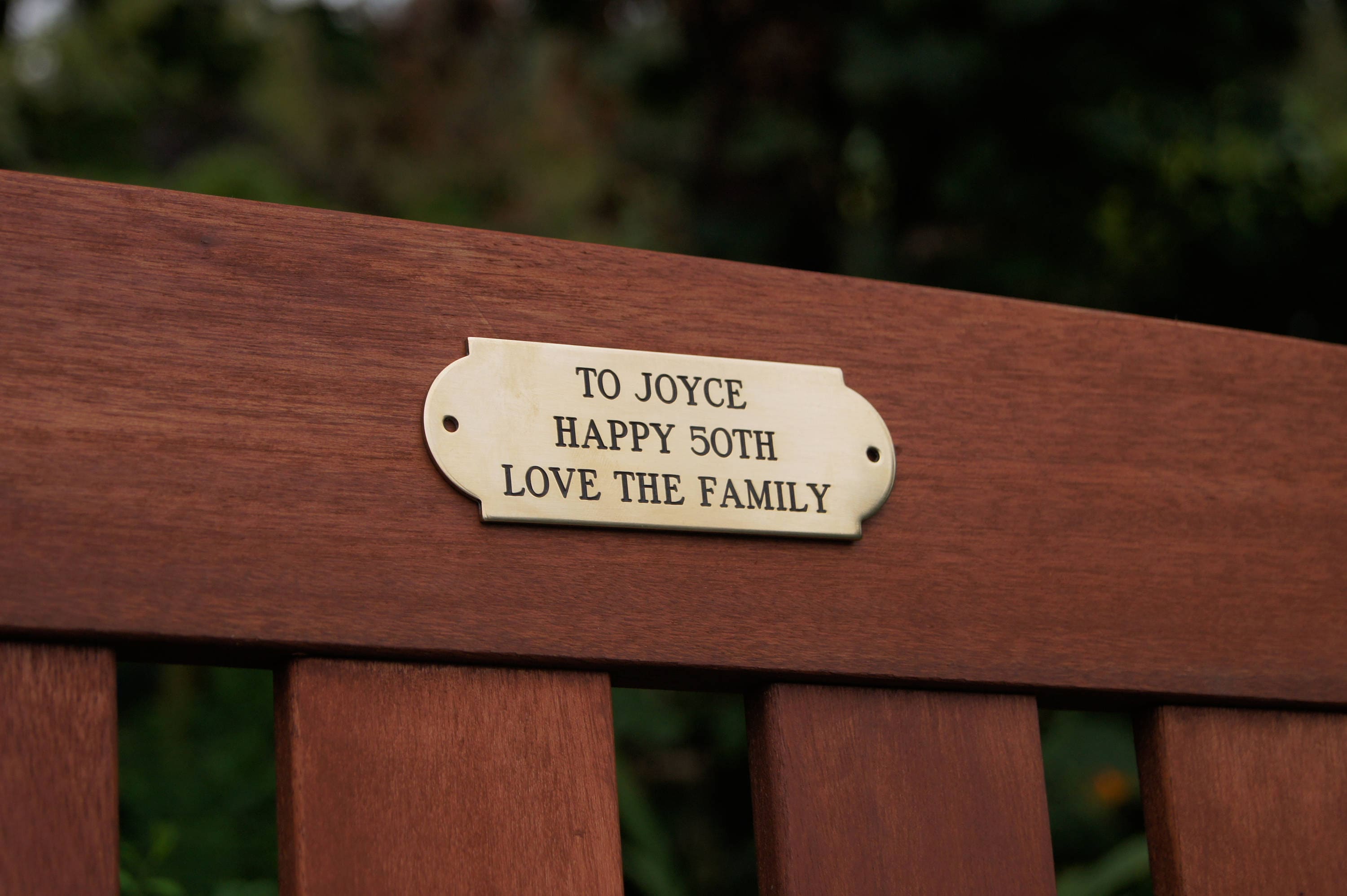 Engraved Plaques For Benches Outside