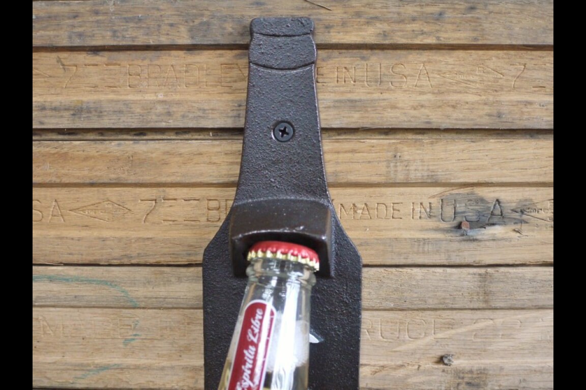 Cast Iron bottoms Up Sign and Bottle Opener | Etsy