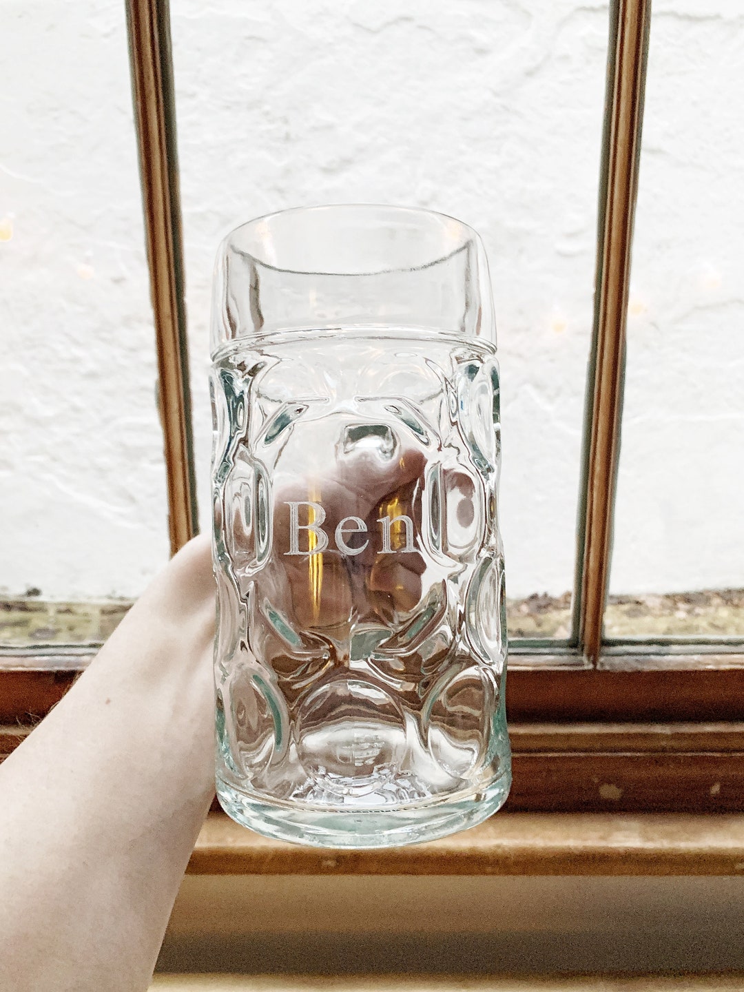 Engraved 1 Litre Glass Beer Stein: Personalized Oktoberfest Gift - Etsy