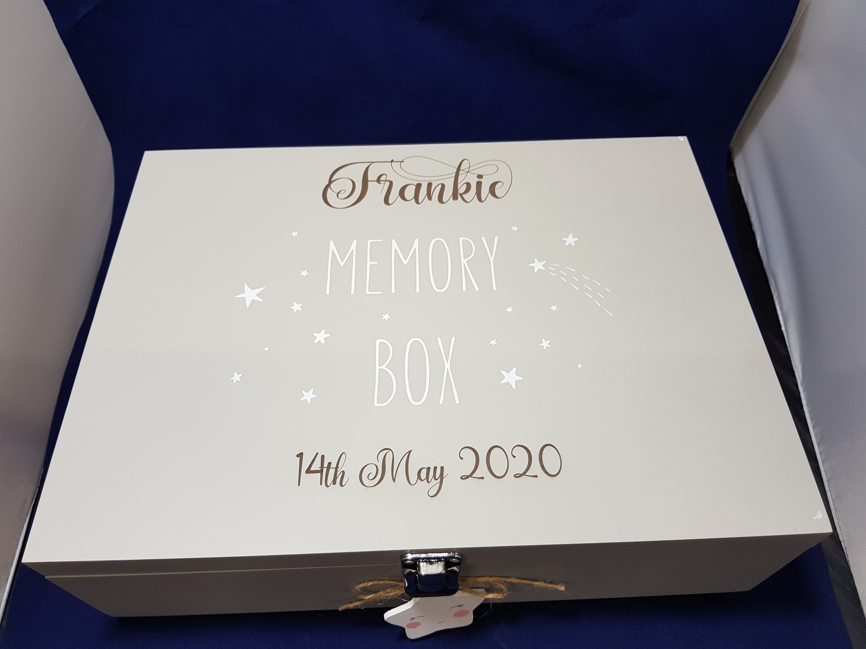 Personalised Baby Memory Box Customised With Name and D.O.B - Etsy