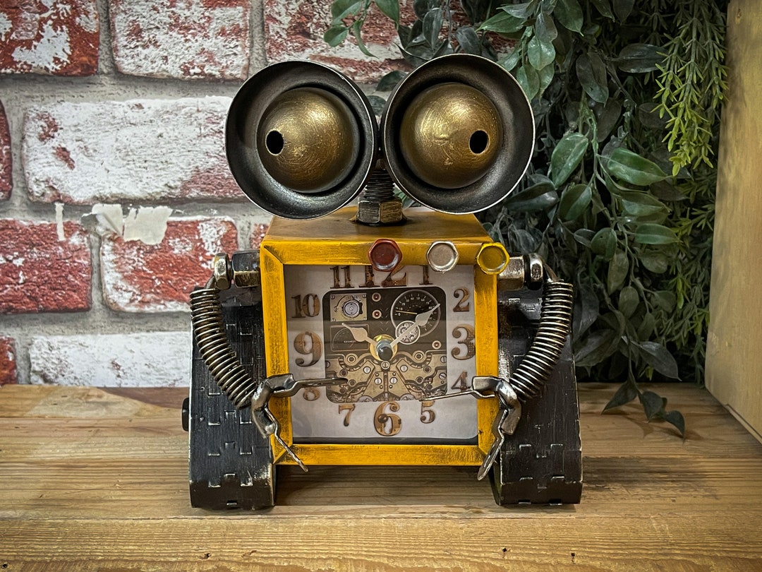 Fun Robot Table Clock Interesting Feature Piece for Any Desk Desk Clock ...
