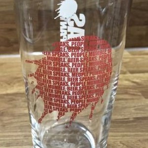 Engraved Lagunitas Pint Glass. Personalised With Your Message. Great ...