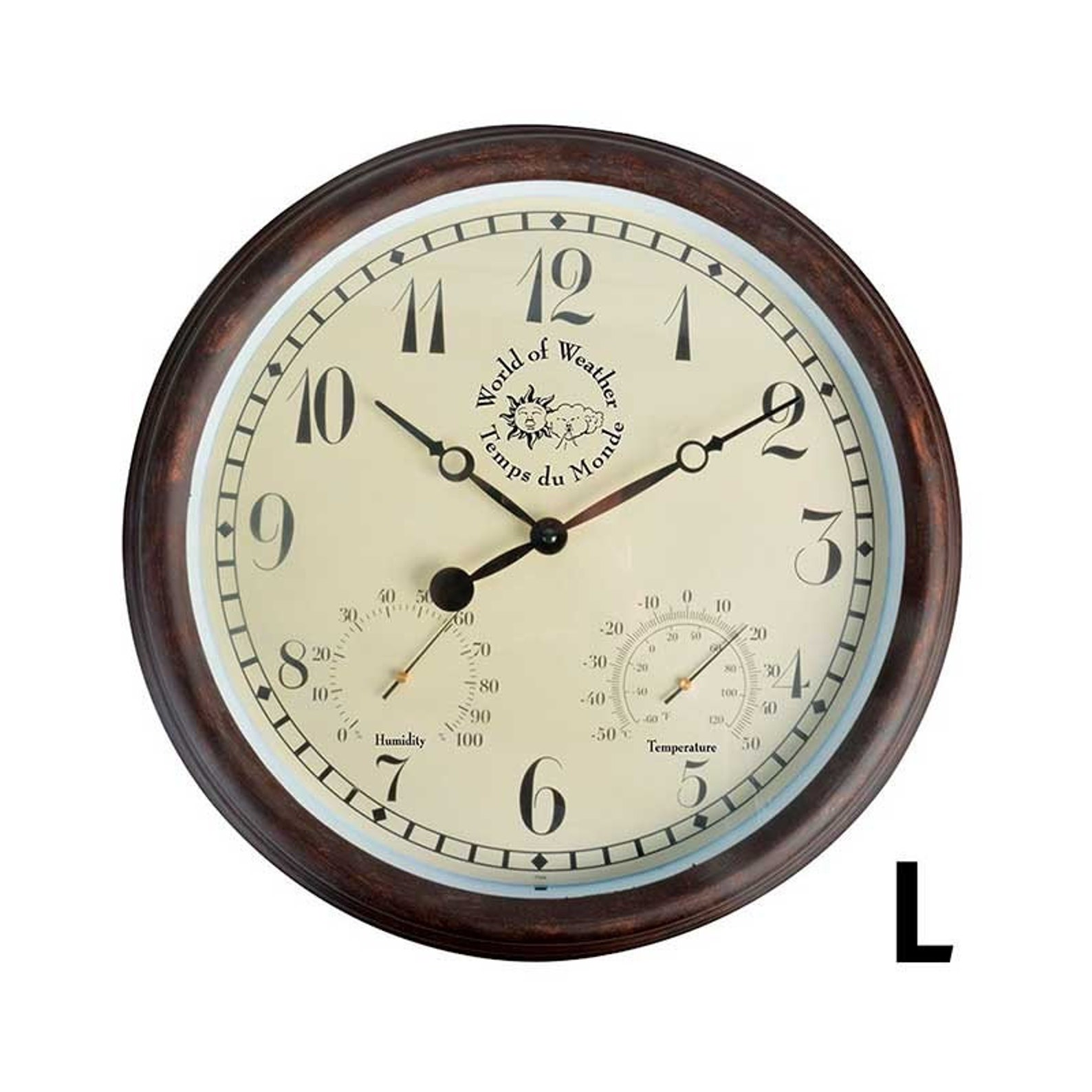 Personalised 15 Inch Wall Clock and Weather Station. Engraved With a ...