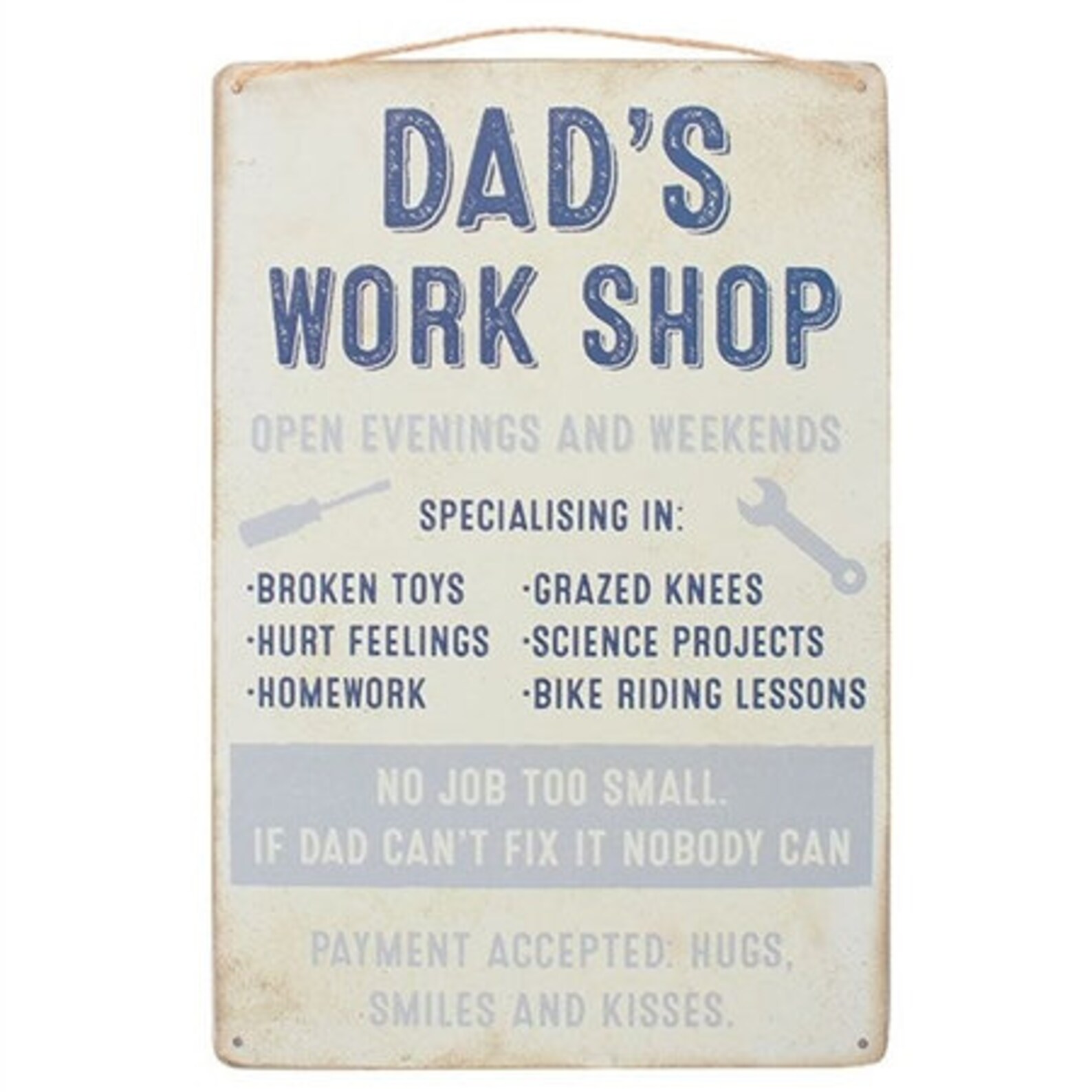 Beautiful dad's Work Shop Metal Sign Great | Etsy