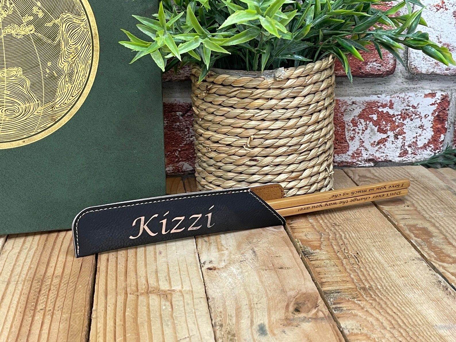 Personalized Bamboo Chopsticks With Engraved Leather Pouch - Etsy