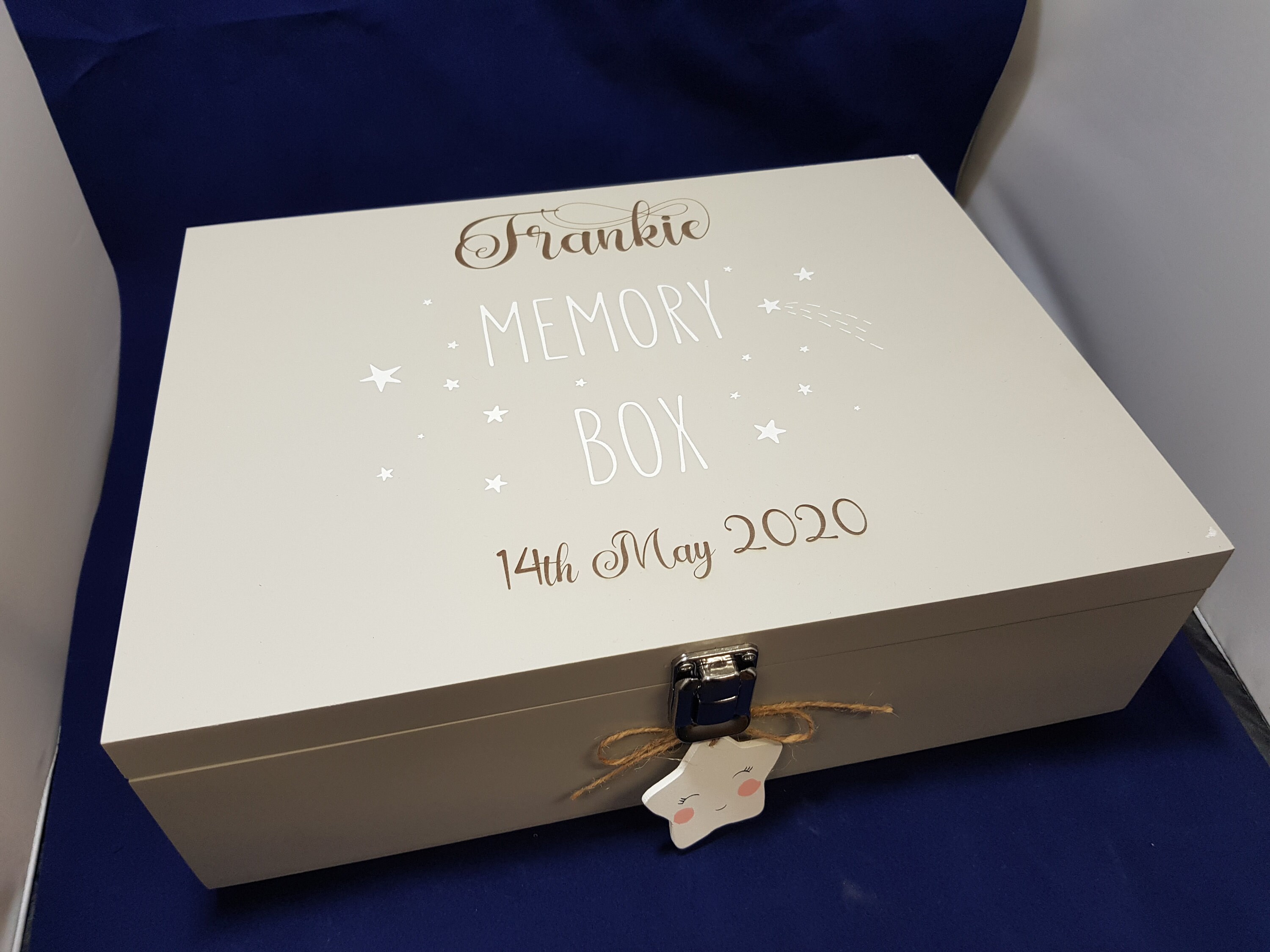 Personalised Baby Memory Box Customised With Name and D.O.B - Etsy