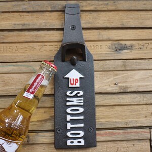 Cast Iron bottoms Up Sign and Bottle Opener - Etsy