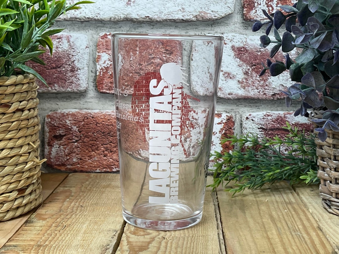 Engraved Lagunitas Pint Glass. Personalised With Your Message. Great ...