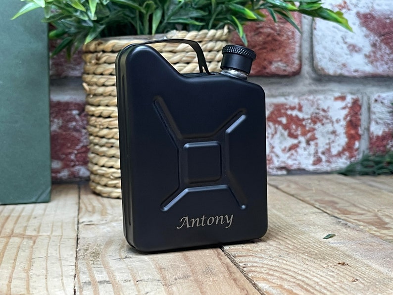 5oz Jerry Can Hip Flask - 4 Colours Available - Engraved With Name or ...