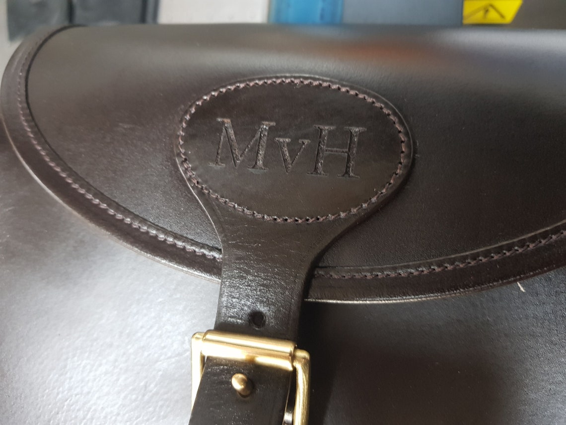 Personalised Leather Cartridge Bag Laser Engraved With Name - Etsy
