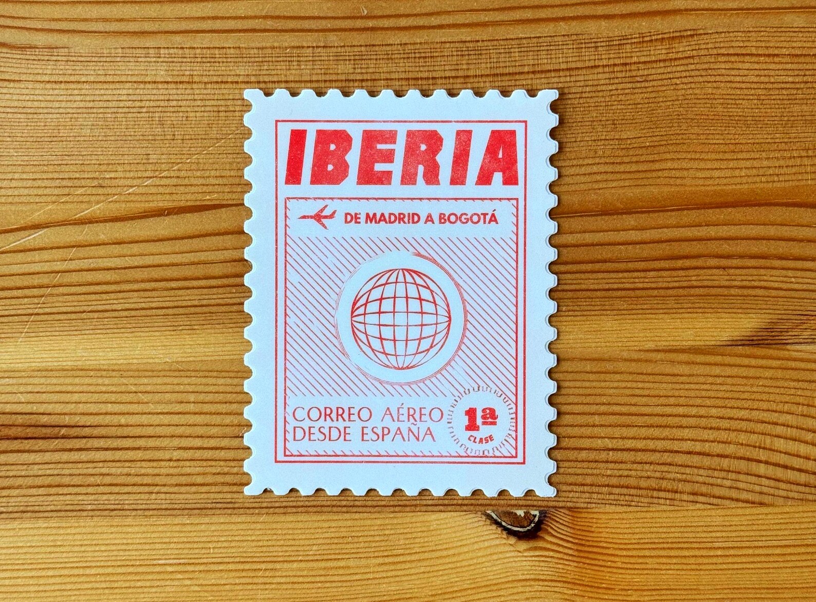IBERIA Airline Stamp Sticker | Vintage Travel Decal (waterproof Vinyl ...