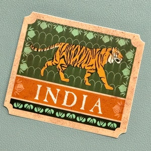 India Sticker - Etsy