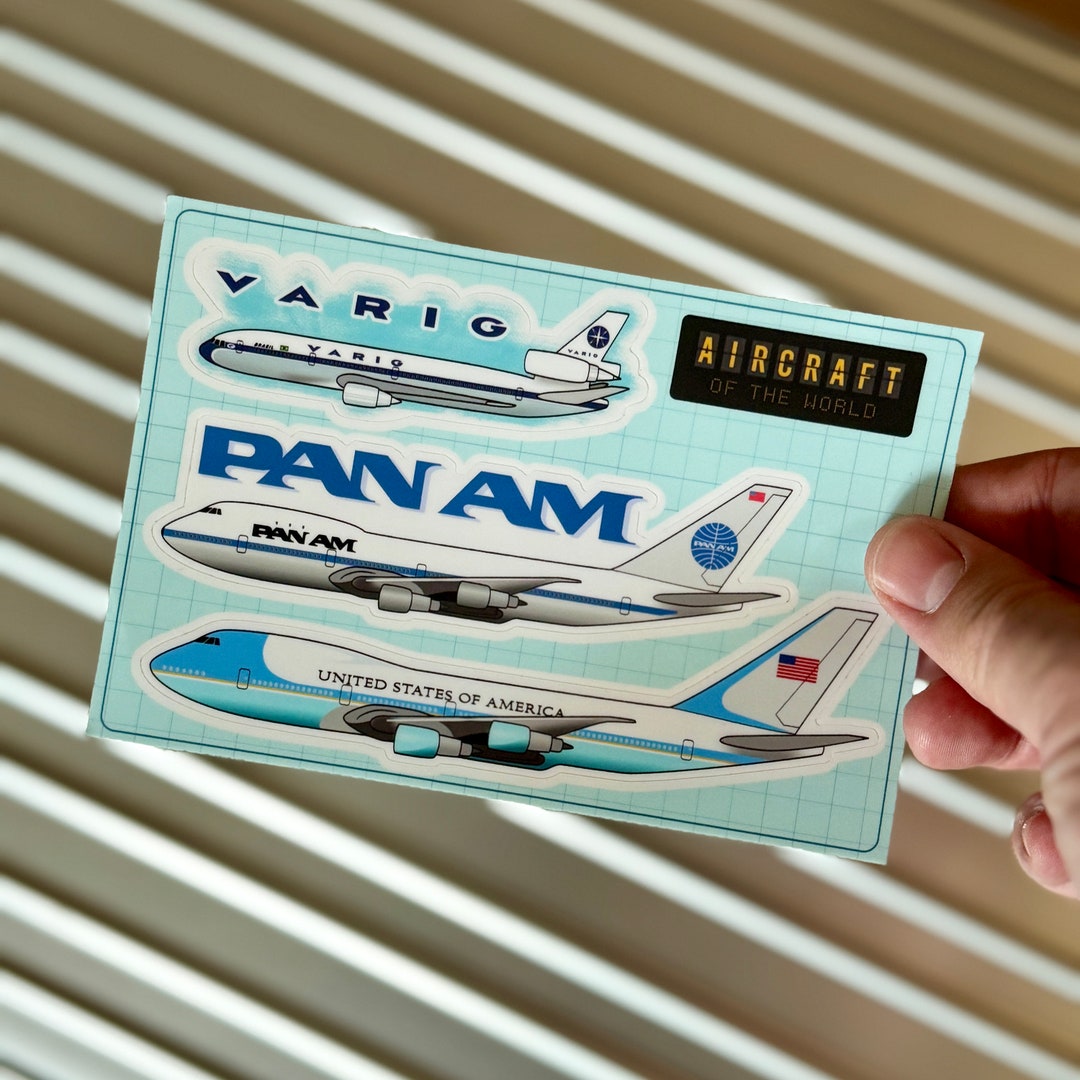 Aircraft Sticker Sheet Waterproof Vinyl | Vintage Aeroplane Decals A6 ...