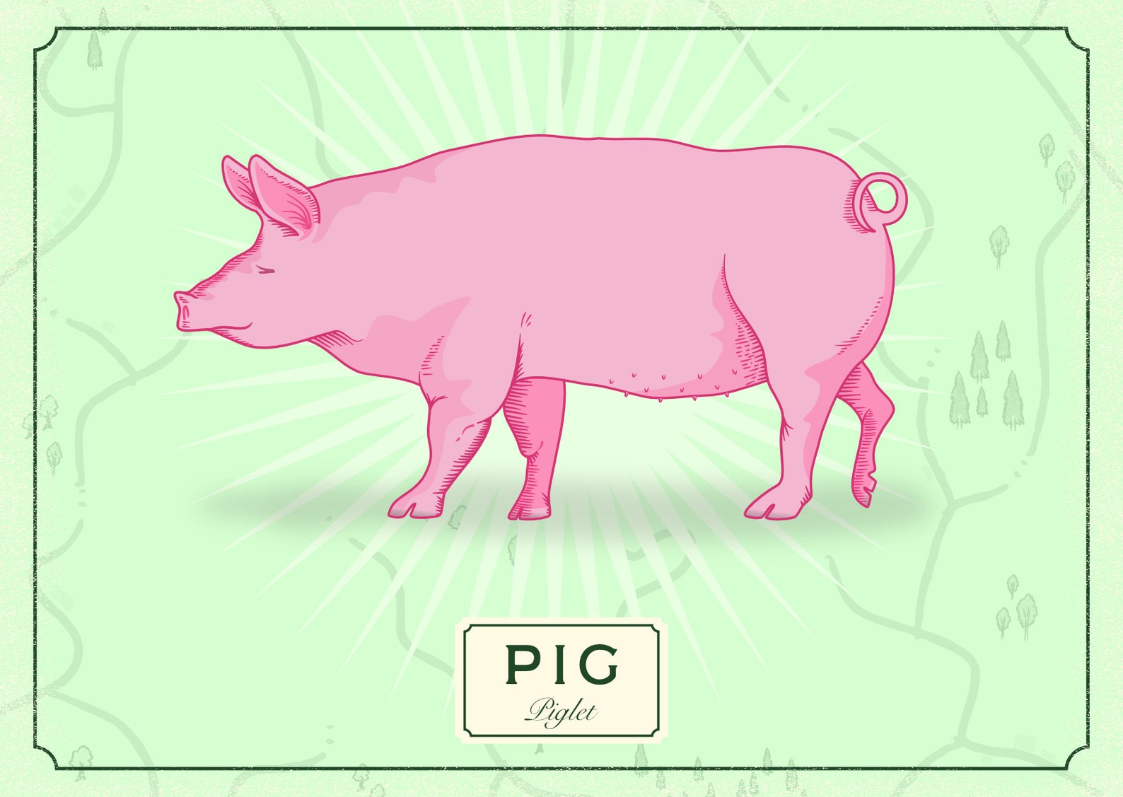 British Farm Animals Poster - Etsy