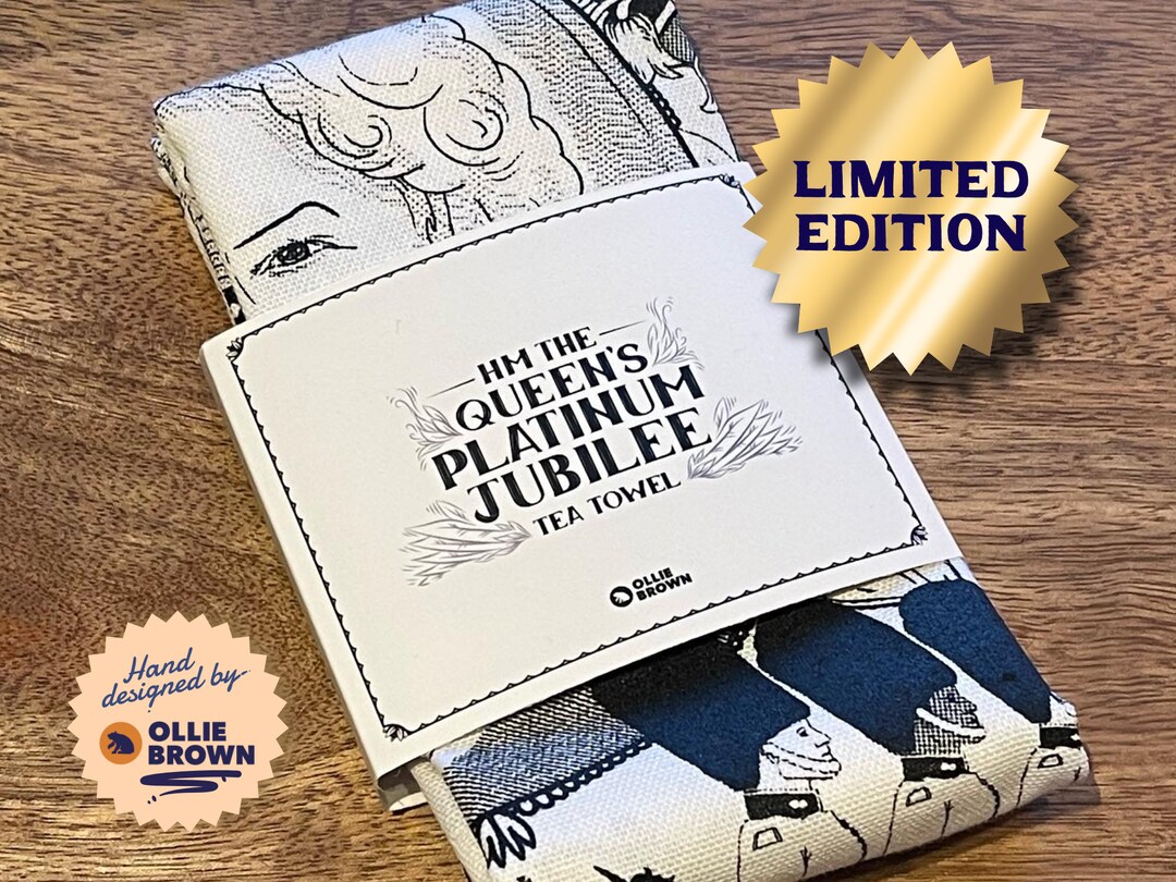 Queen Elizabeth II Platinum Jubilee Tea Towel - Etsy