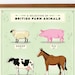 British Farm Animals Poster - Etsy