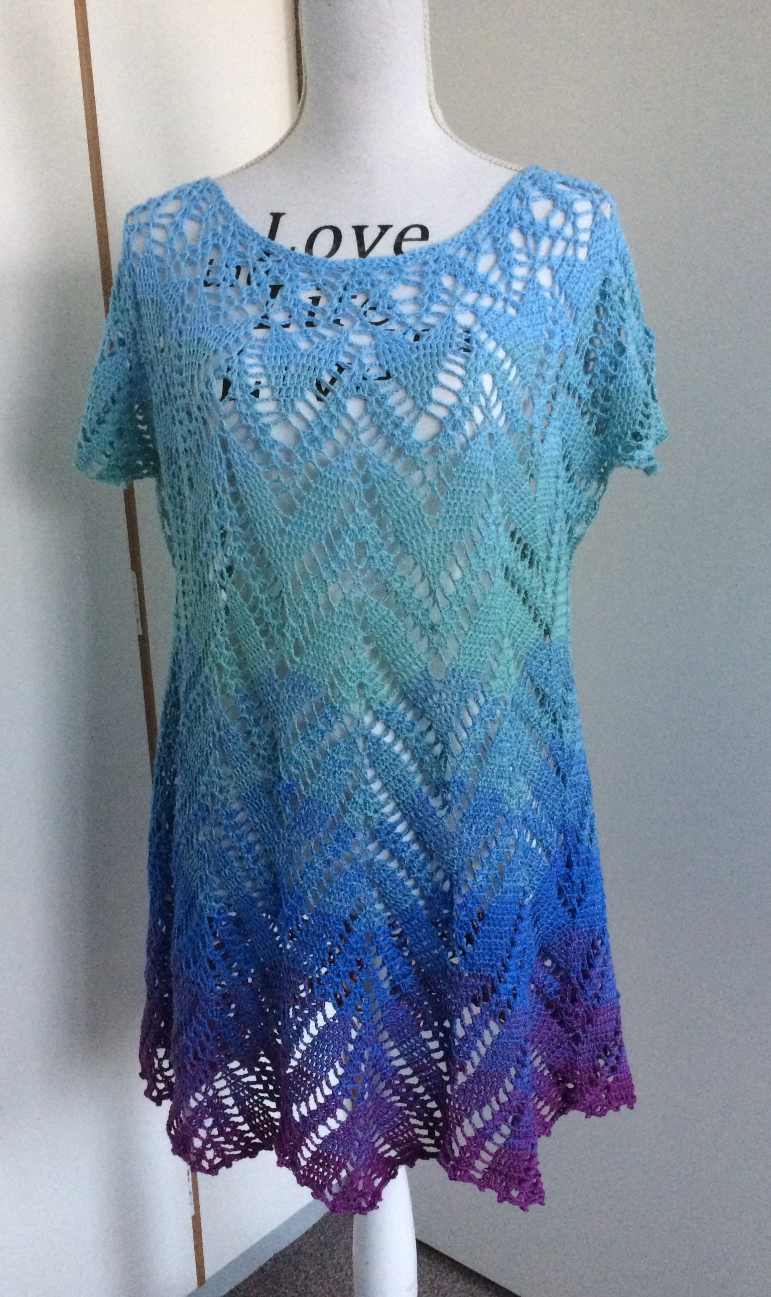 Crochet Pattern Tunic Blue Ocean ENGLISH - Etsy