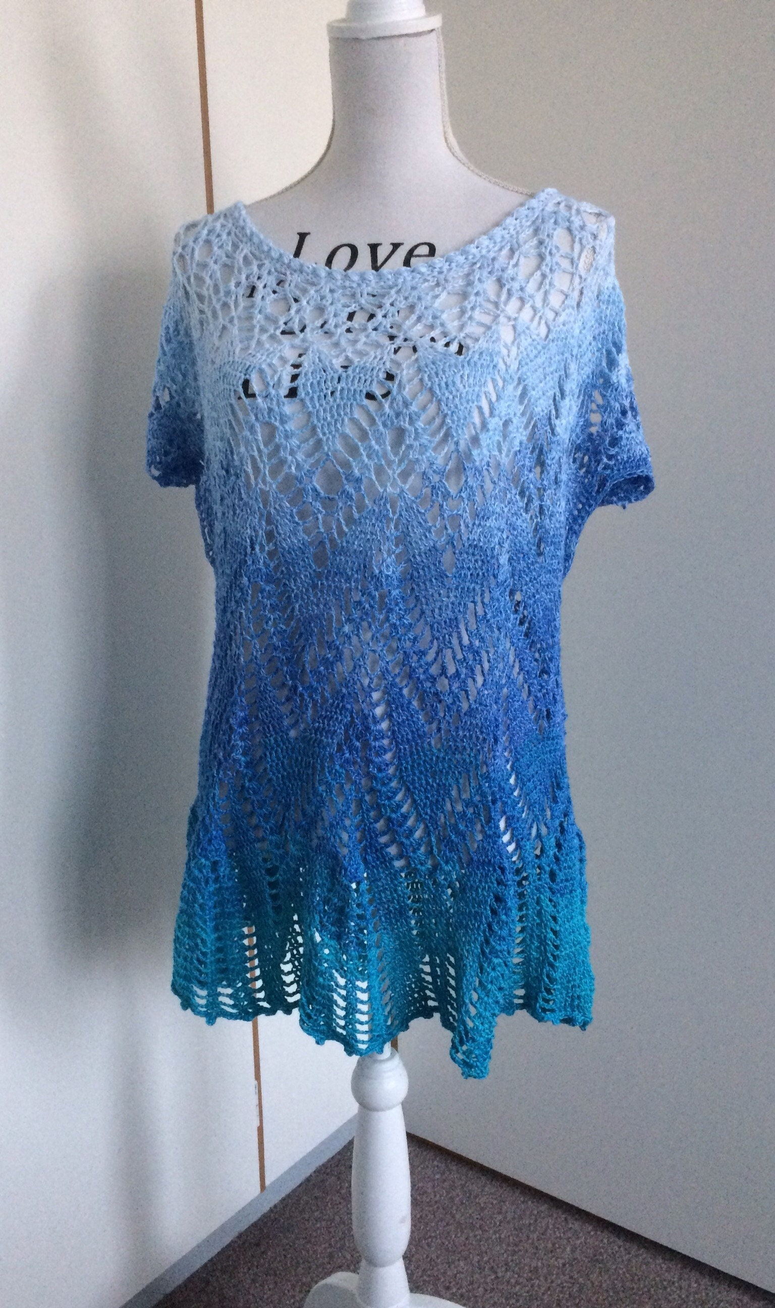 Crochet Pattern Tunic Blue Ocean ENGLISH - Etsy