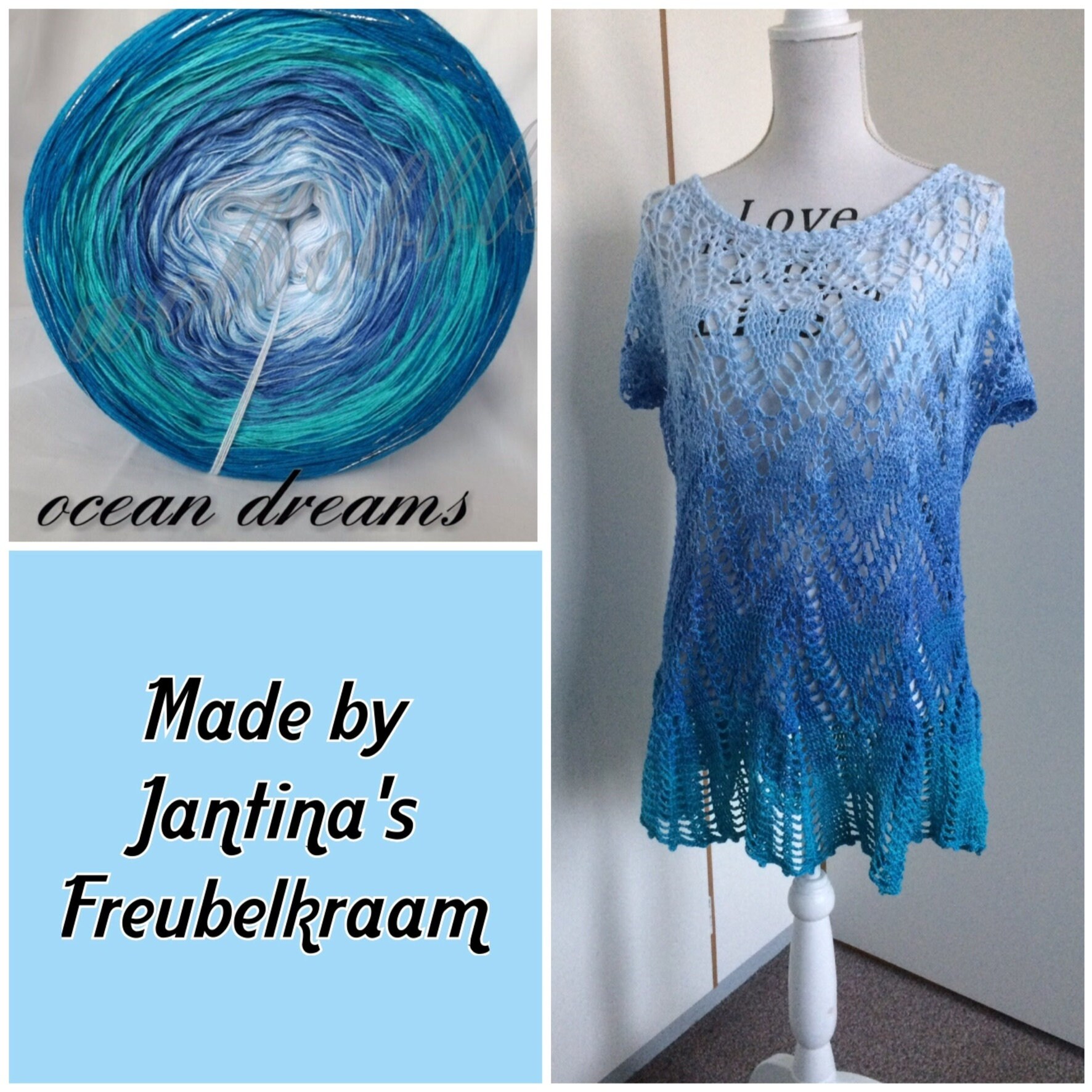 Crochet Pattern Tunic Blue Ocean ENGLISH - Etsy